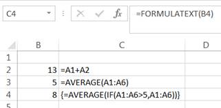 Excel FORMULATEXT function